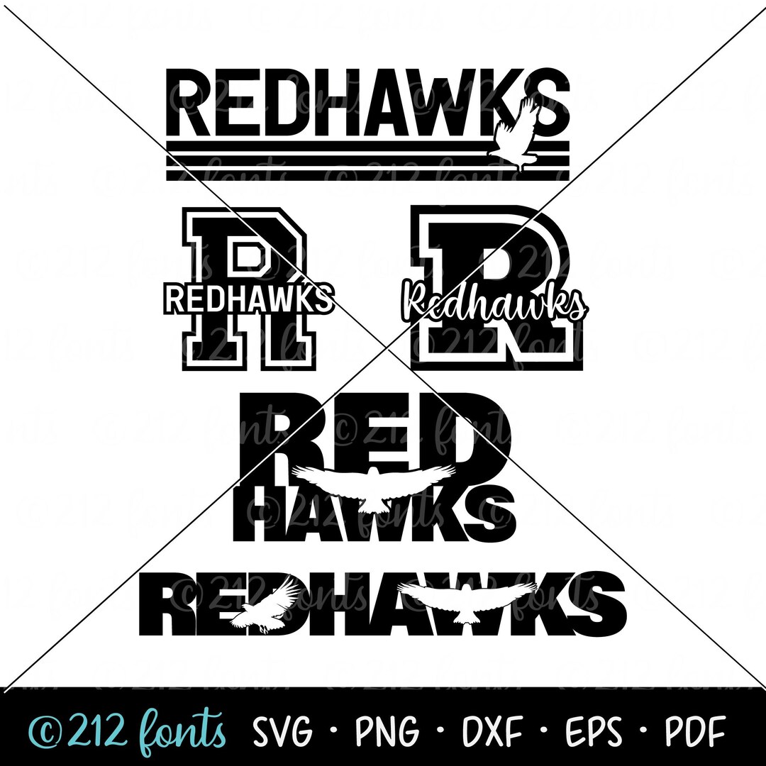 Redhawks Mascot SVG Graphics Pack, Redhawks School Png, School Mascot ...