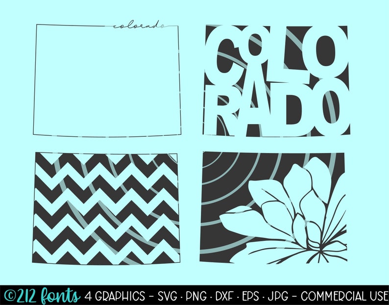 Colorado Outline Map PNG Colorado SVG Silhouette Map Digital | Etsy