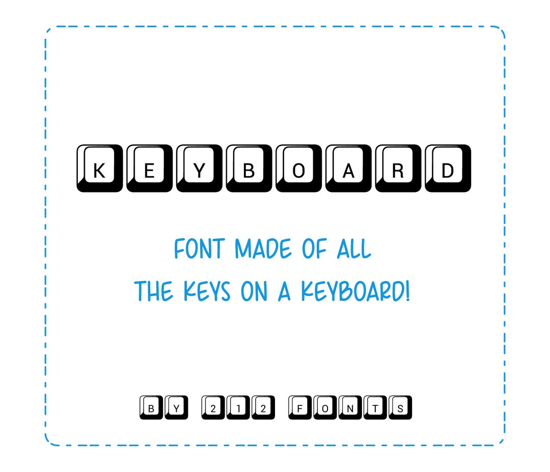 Keyboard Keys Font, Font Made of Keyboard Keys, Computer Keys Display ...