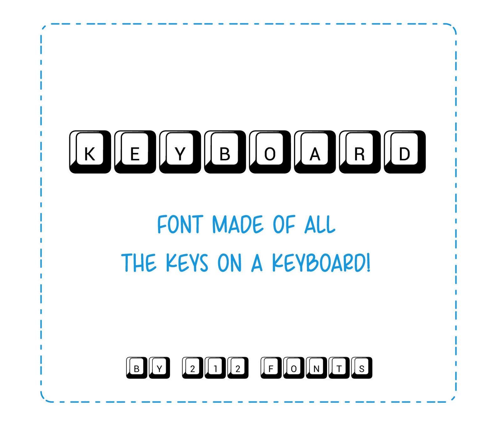Keyboard Keys Font Font Made of Keyboard Keys Computer Keys - Etsy