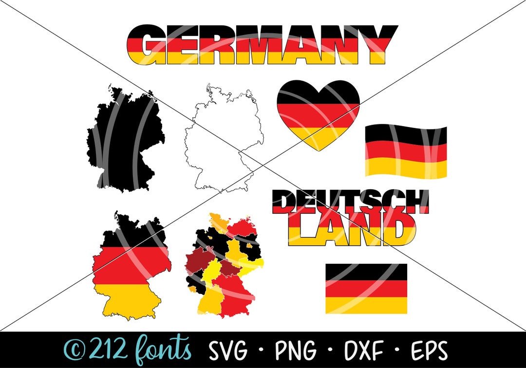 Germany Flag and Country Svg Pack Germany SVG Germany Maps - Etsy