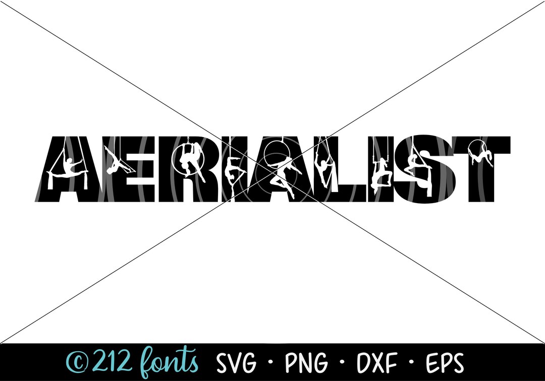 Aerialist Word Clip Art Aerial Silks Png Jpg Svg Format - Etsy