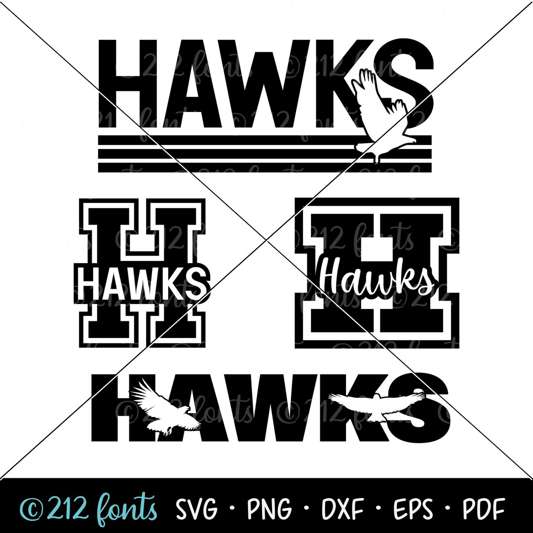 Hawks Mascot SVG Graphics Pack, Hawks School Png, School Mascot Art ...