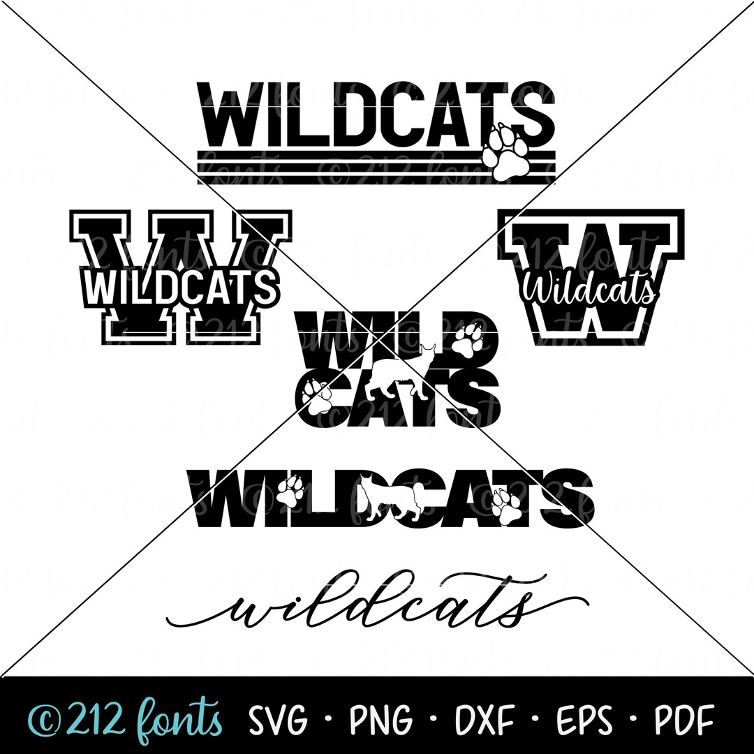 Wildcats Mascot SVG: School Team Graphics (digital Files) - Etsy