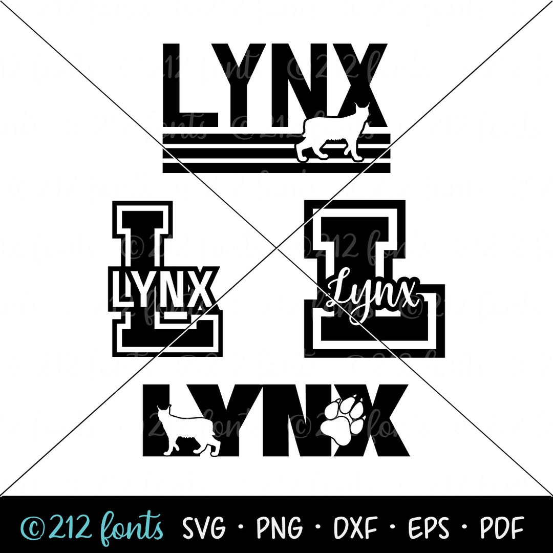 Lynx Mascot SVG, Lynxes School Png, Lynx Svg, School Mascot Art, Team ...