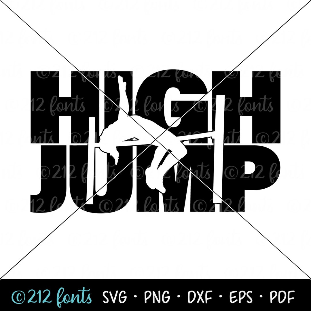 High Jump Clipart: Track and Field Jumper Graphic (digital Download) - Etsy