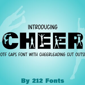 Cheer Caps Font, Font Made of Cheerleaders, Cheerleader Letters, Cheer ...