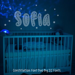 Constellation Star Font, Font Made of Stars, Constellations Dingbat ...