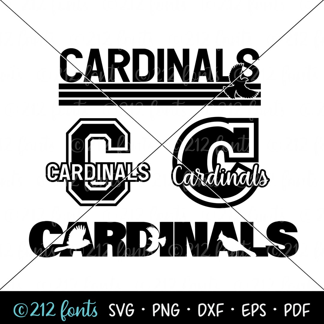 Cardinals Mascot SVG Graphics Pack, Cardinals School Png, School Mascot ...