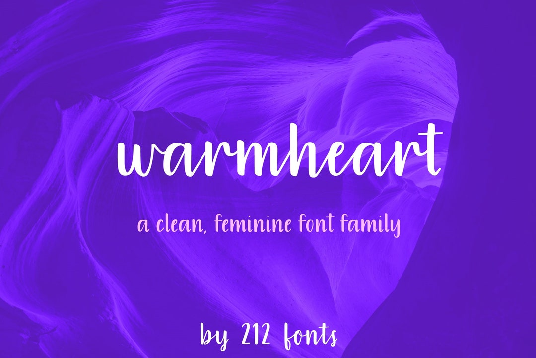 Warmheart Script Font, Clean Script OTF, Serif, Sans Serif and ...