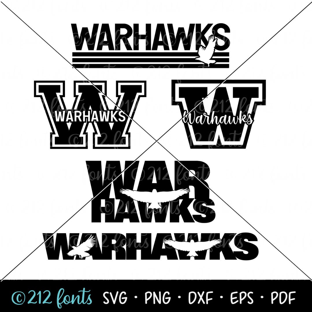 Warhawks Mascot SVG Graphics Pack, Warhawks School Png, School Mascot ...