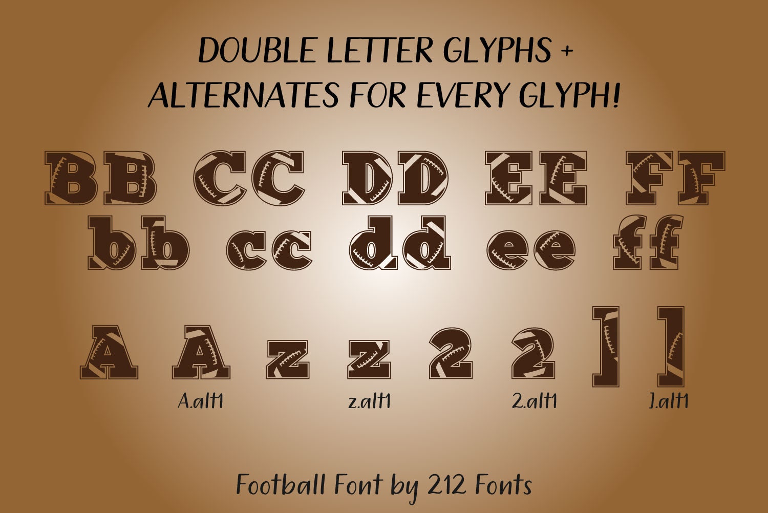 Football Slab Font: Layered Outline, Sports Dingbat (OTF) - Etsy