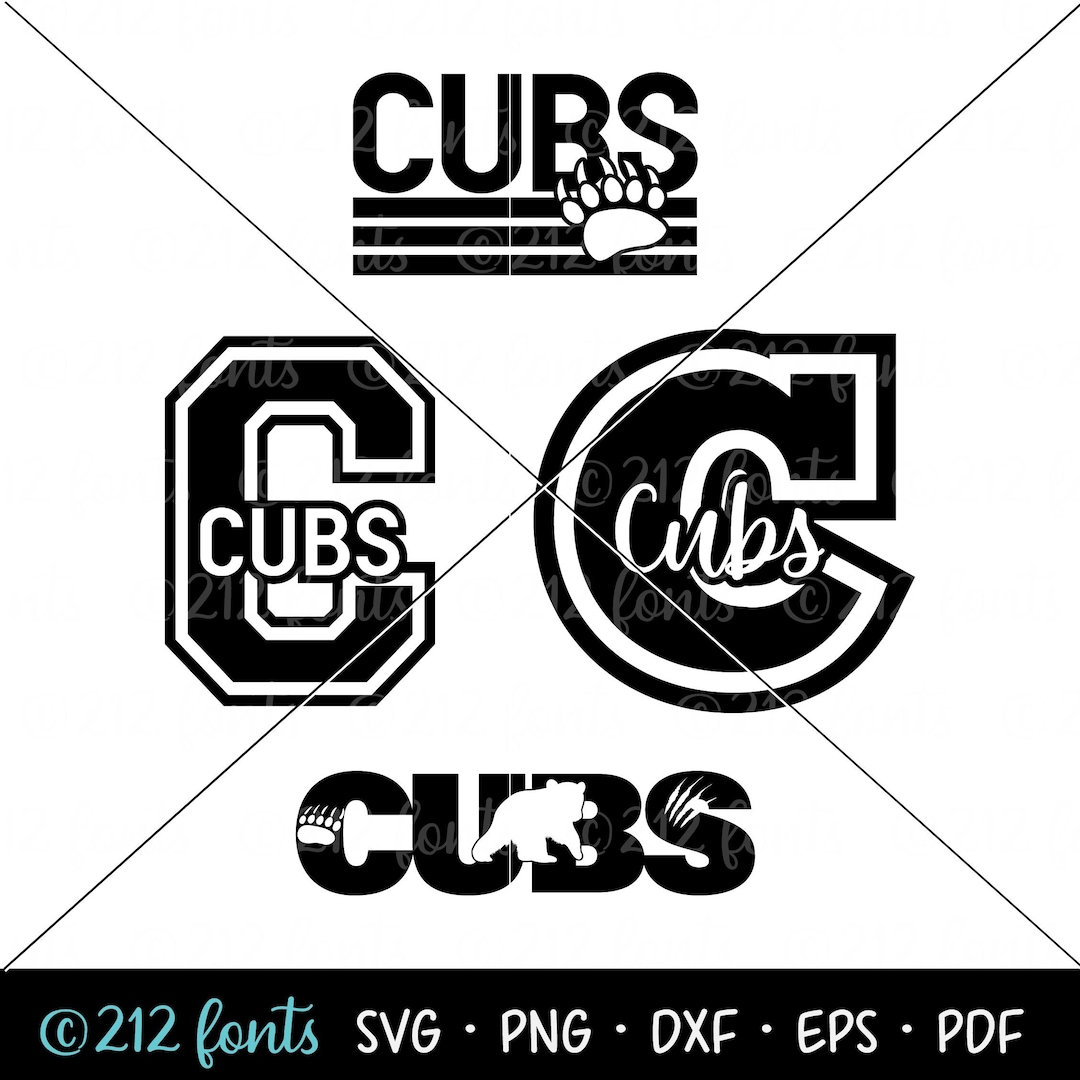 Cubs Mascot SVG Graphics Pack: School Team Cut File (digital Download ...