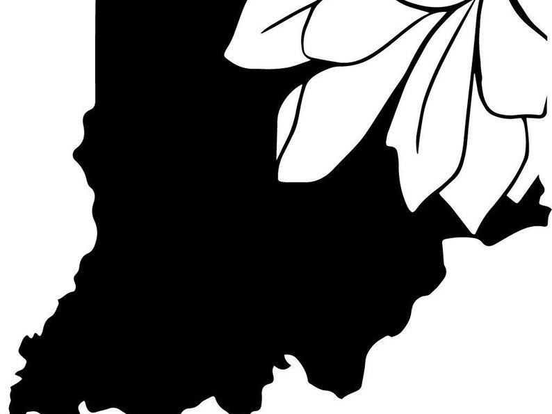 Indiana Outline Maps PNG Indiana SVG Silhouette Map Art - Etsy UK