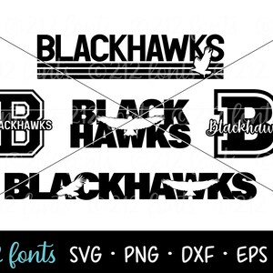 Blackhawks Mascot SVG Graphics Pack: School Team Art (digital Download ...