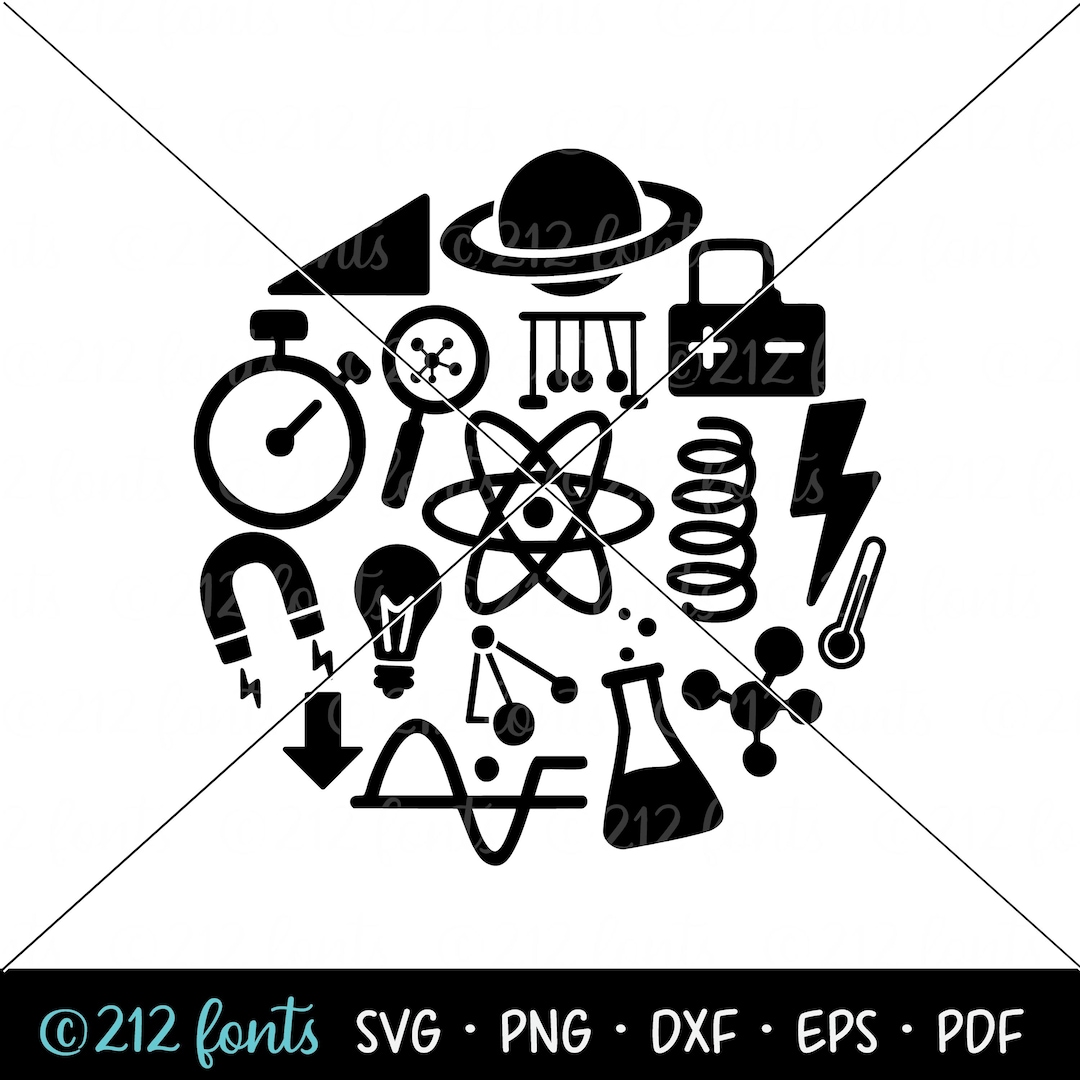 Science Icons SVG: Chemistry & Physics Graphics (digital Download) - Etsy