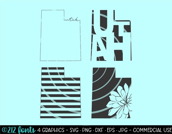 Utah State Outline Map PNG Utah SVG Silhouette Map Art - Etsy Hong Kong