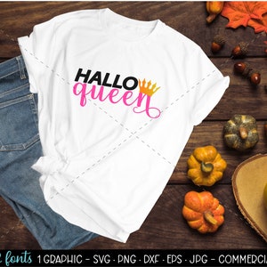 Halloqueen SVG, Halloween Queen Png Dxf & Eps, Digital Halloween Queen ...