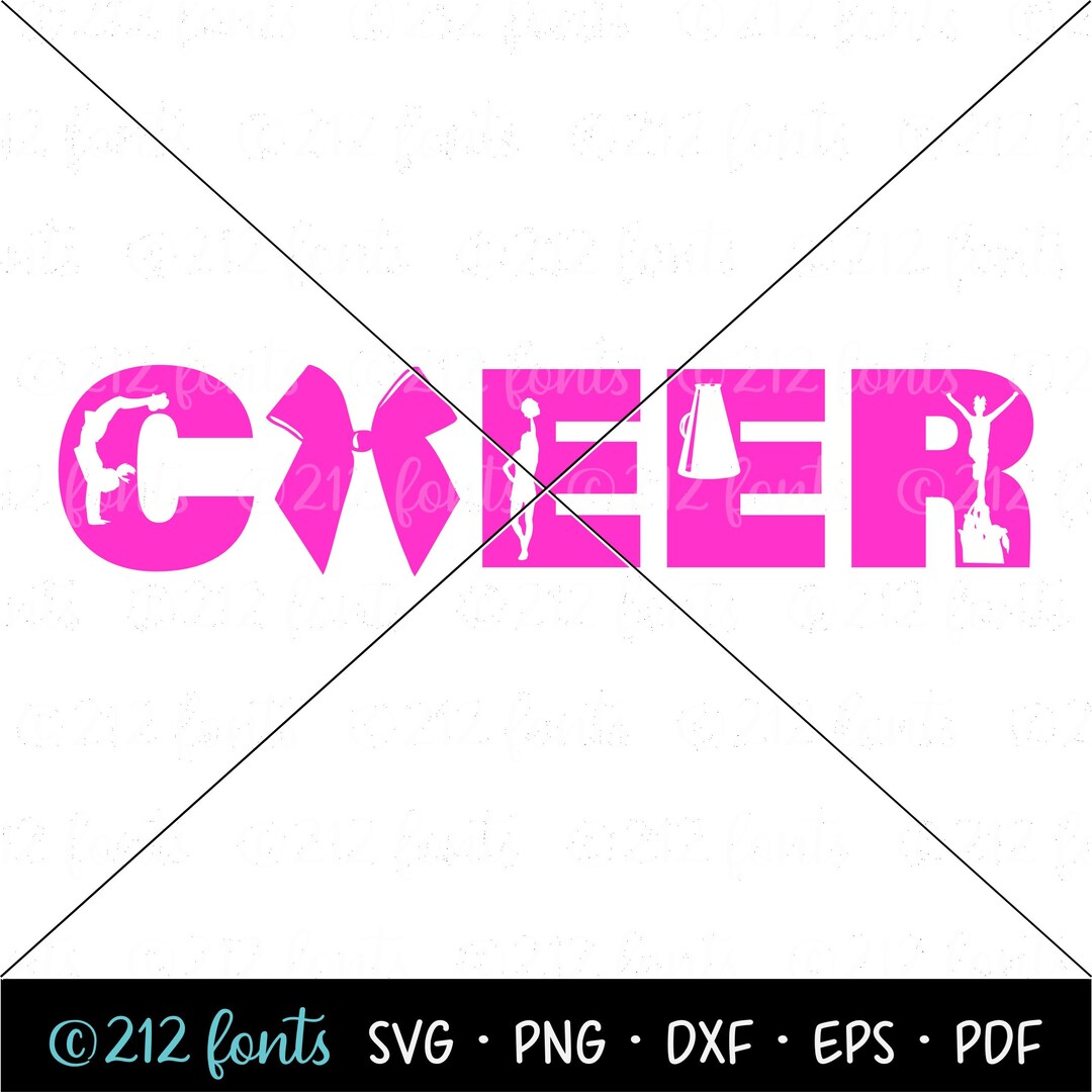 Cheer Word Art SVG, Cheerleader PNG, Cheer Graphics, Cheerleading ...