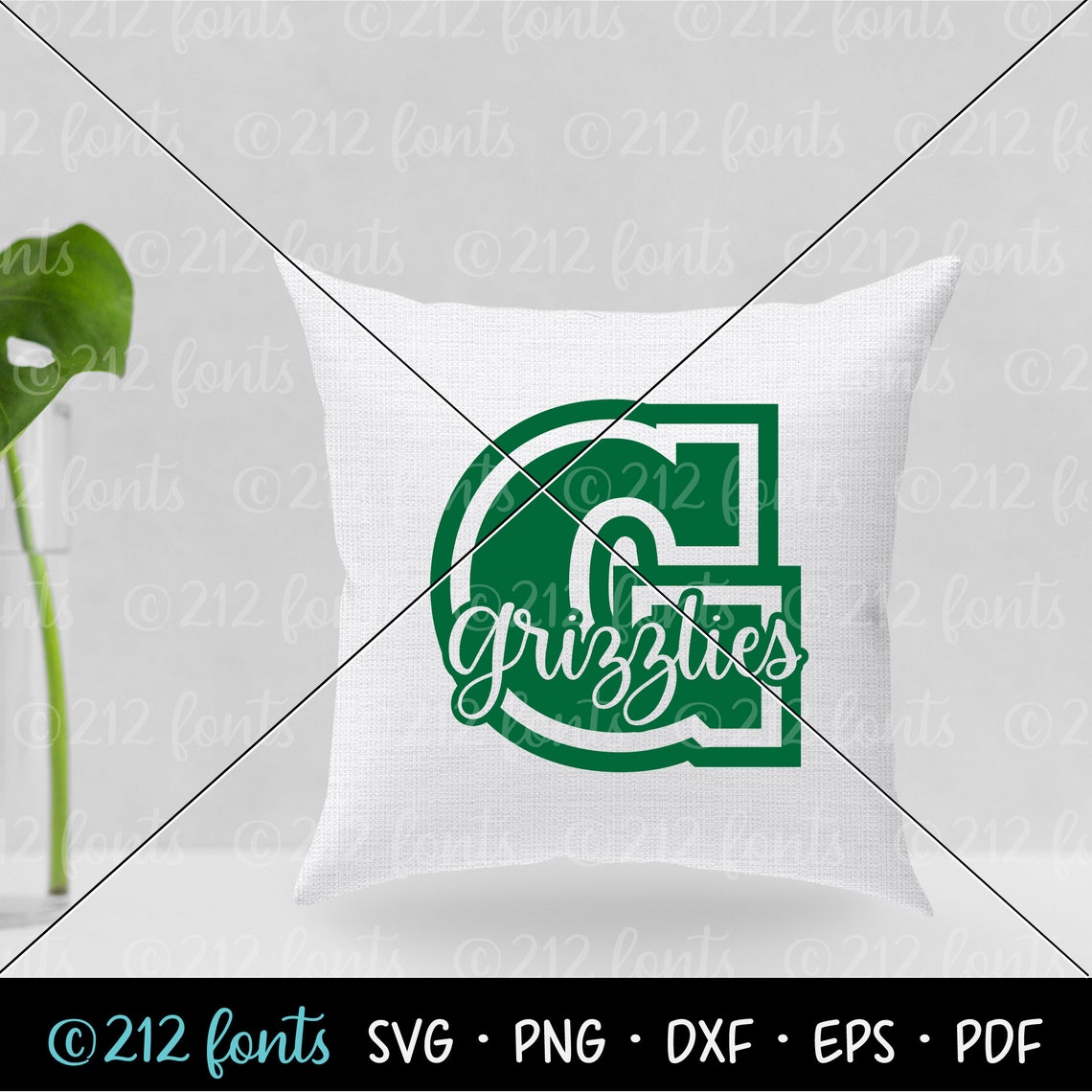 Grizzlies Mascot SVG Graphics Pack: School Team Art (digital Download ...