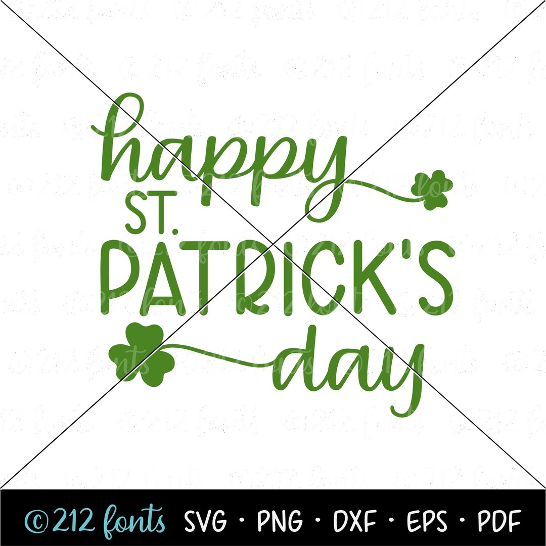 Happy St Patrick's Day SVG, St Patrick's Day Png, Digital St Paddy's ...