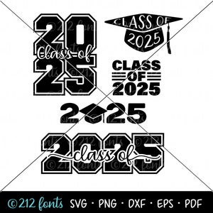 Class of 2025 Grad Clip Art SVG, Graduation PNG Jpg Eps, 2025 Graduate ...
