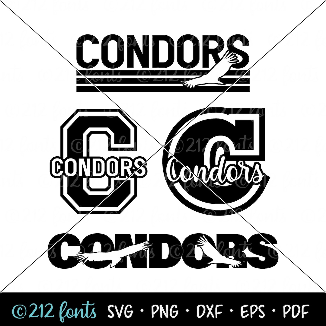 Condors Mascot SVG Pack, Condors Png, Condors School Mascot Art, Team ...