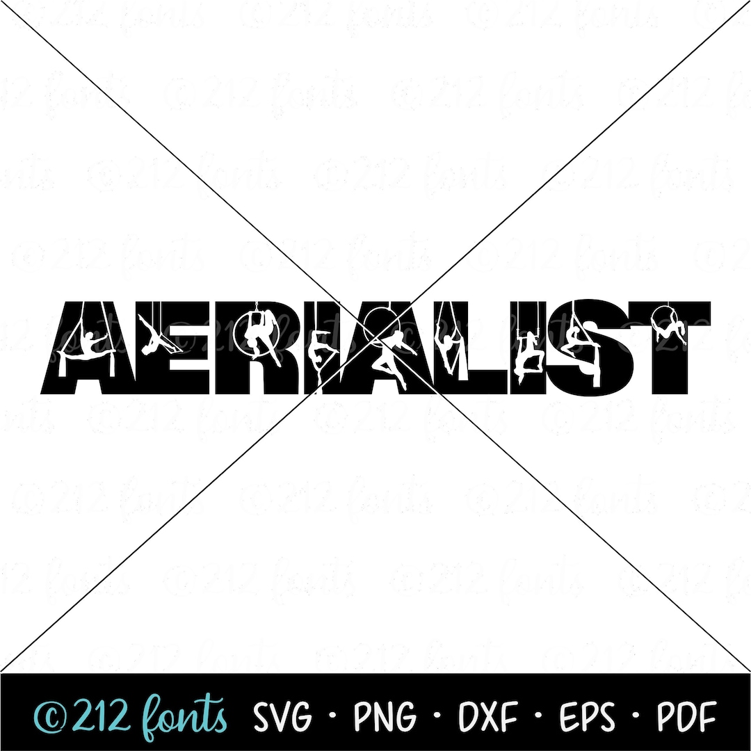 Aerialist Word Clip Art, Aerial Silks Png, Jpg Svg Format, Digital ...