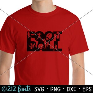 Football Word Clip Art Svgs, Football PNG Jpg Eps, Digital Football ...