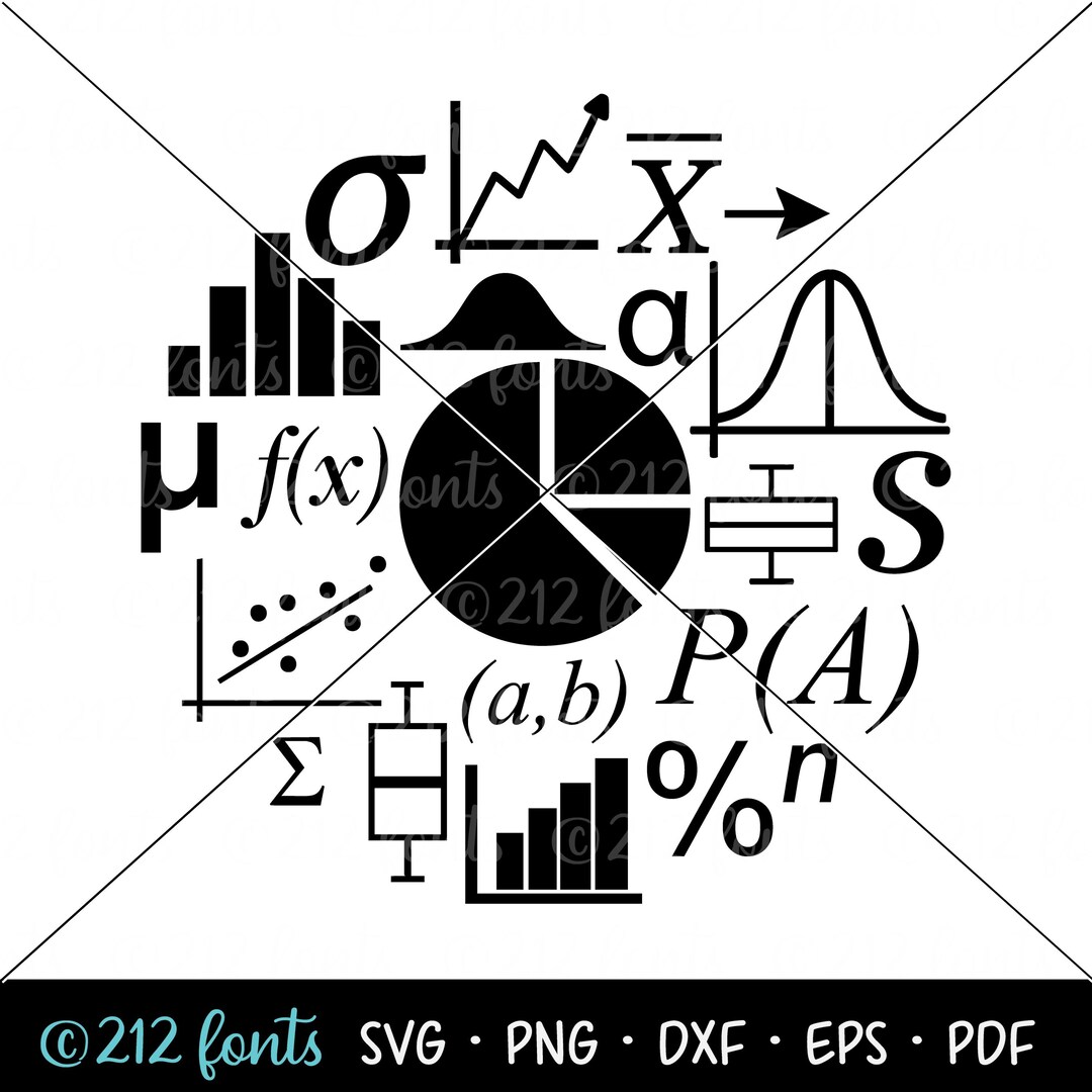 Statistics Math SVG, Stats Teacher Png, Mathematics Cut Files, Digital ...