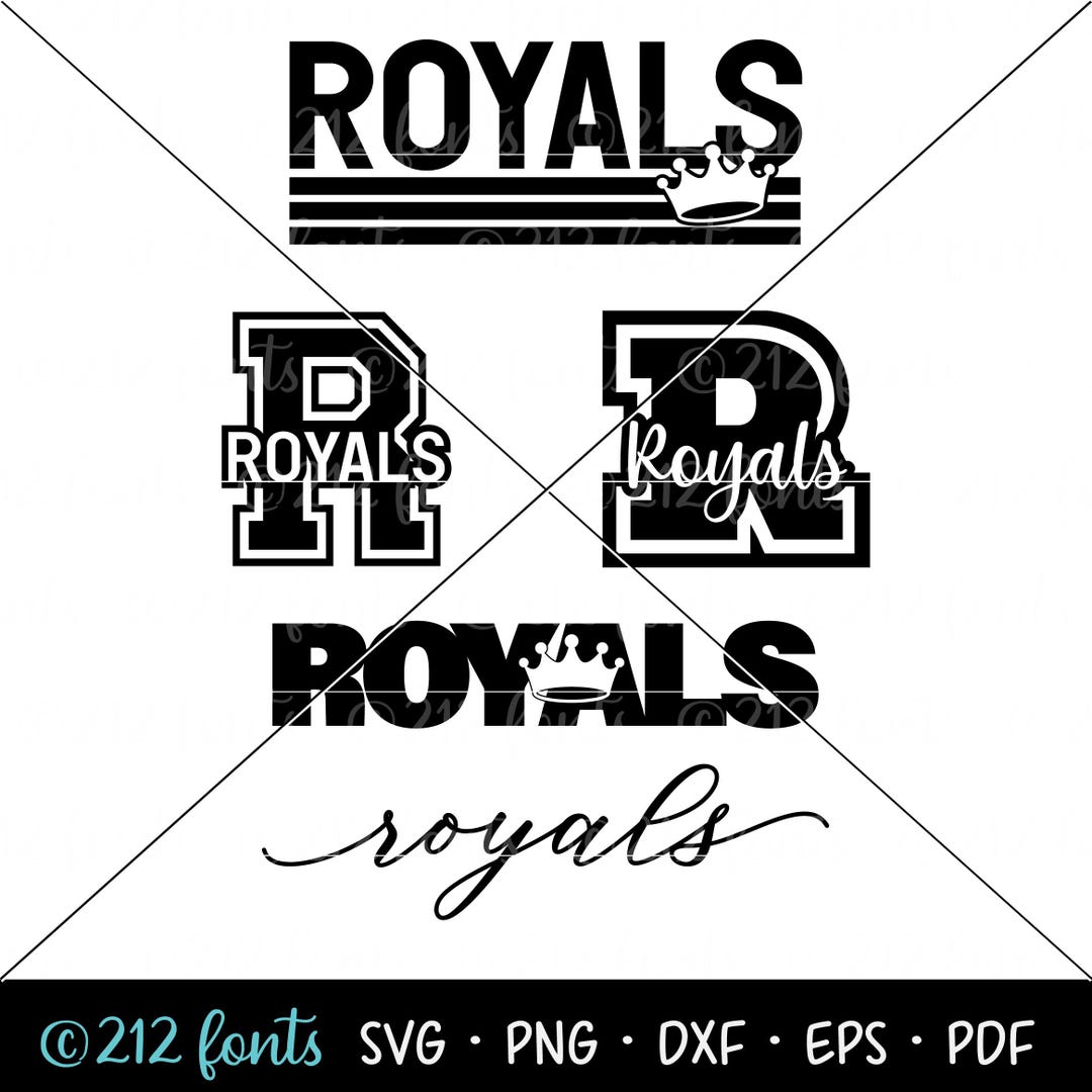 Royals Mascot SVG Pack: School Team Graphics (digital Files) - Etsy