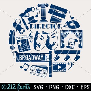 Theatre Circle SVG: Drama Teacher, Broadway Art (digital Download) - Etsy