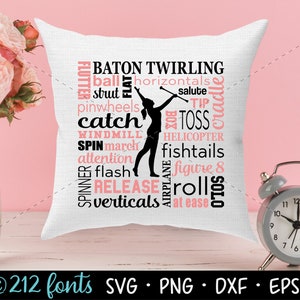 Baton Word Art, Baton Twirling Png Jpg Svg Format, Digital Baton JPG ...