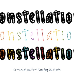 Constellation Star Font Duo: Zodiac Alphabet & Dingbats (OTF) - Etsy