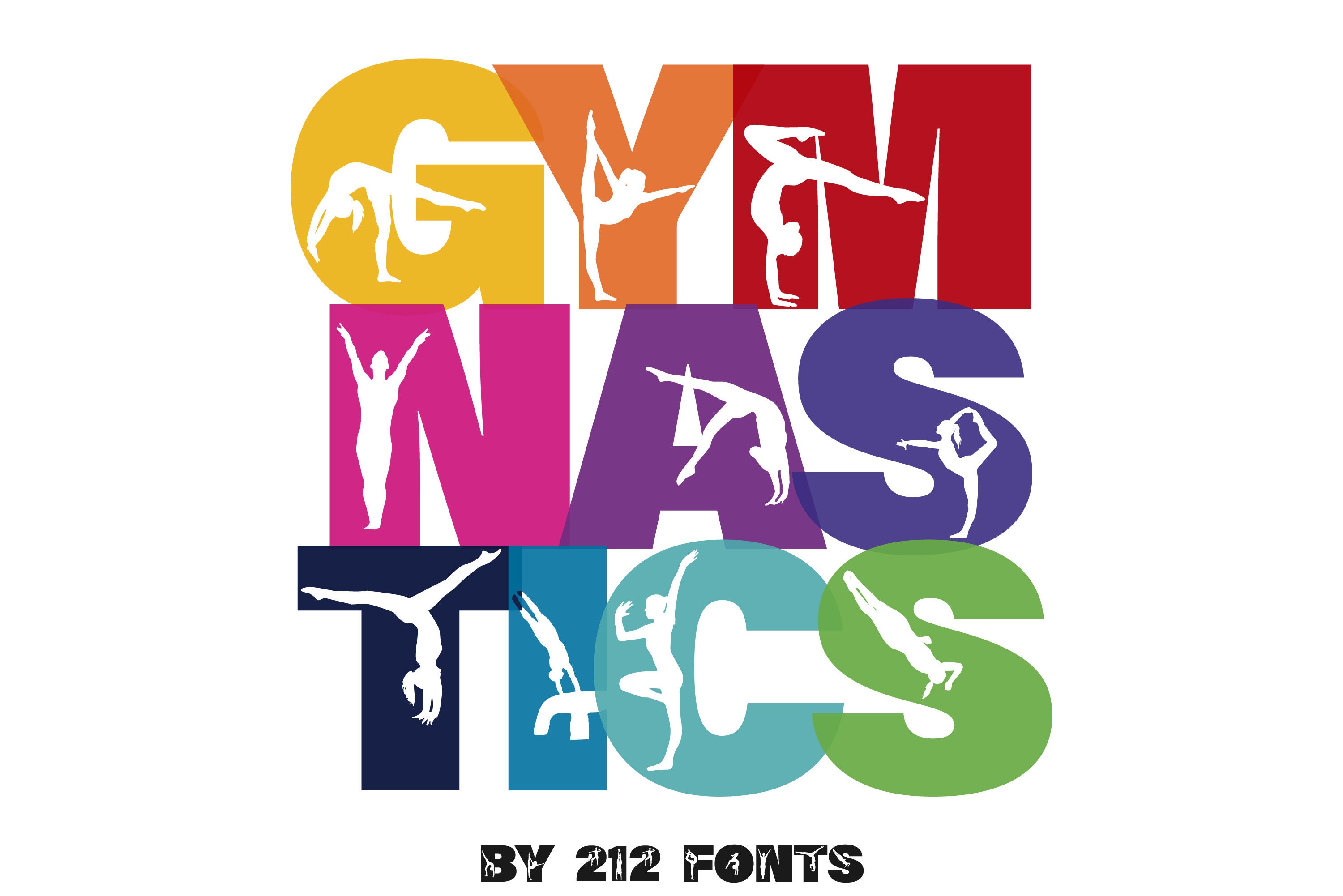 Gymnastics Font: Gymnast Letters Display (OTF) - Etsy