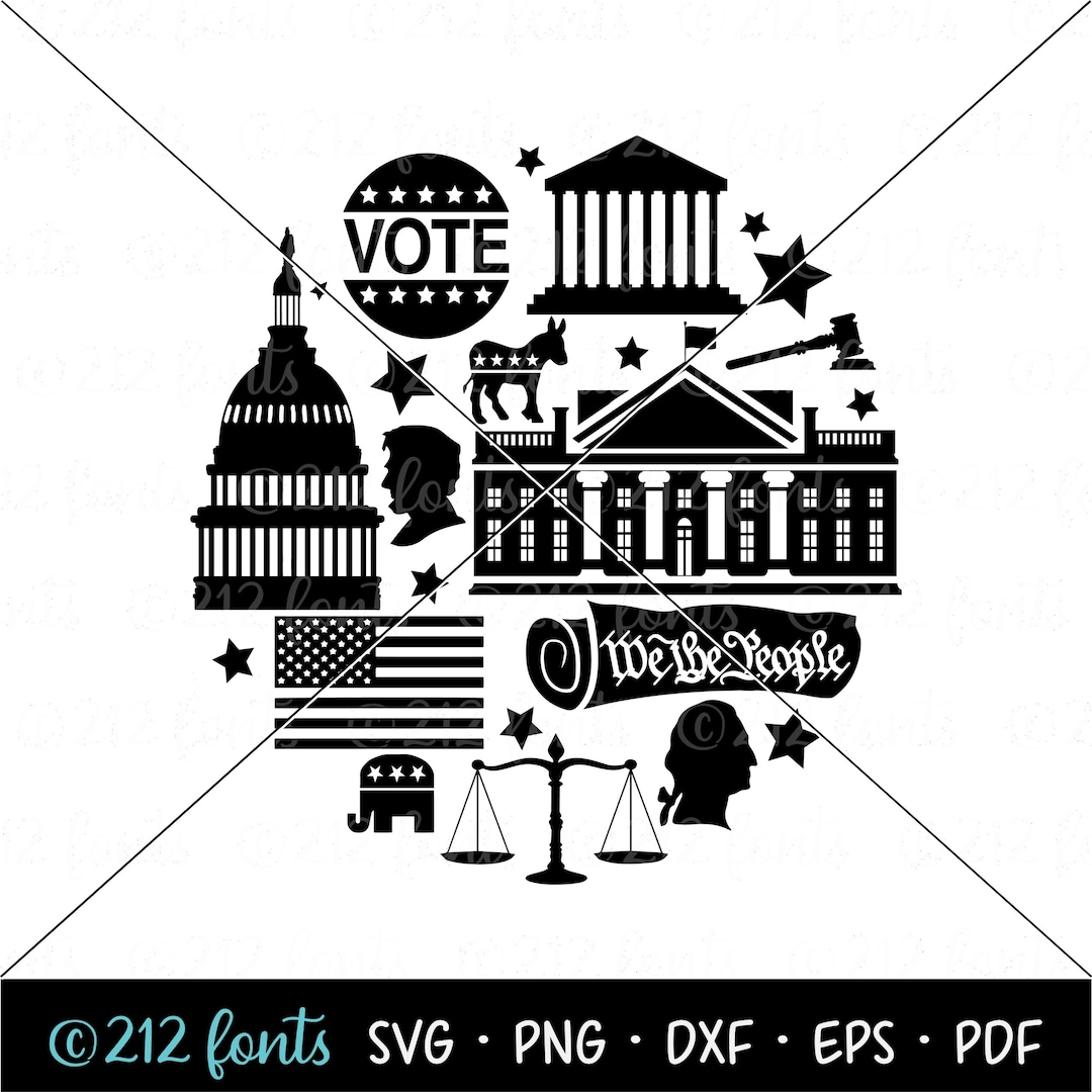 U.S. Politics SVG: Government Art, Teacher Clipart (digital Download ...