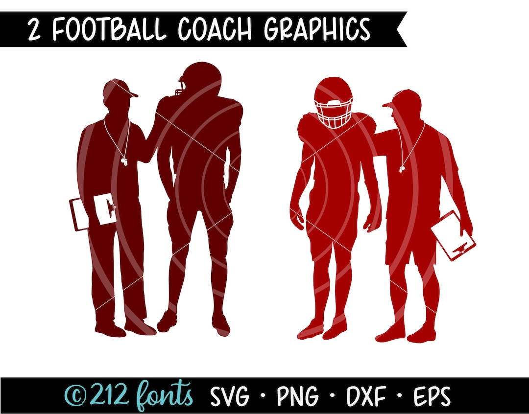 Football Coach Silhouttes SVG, Football Coach Clip Art, Football Png ...