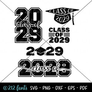 Class of 2029 Grad Clip Art SVG, Graduation PNG Jpg Eps, 2029 Graduate ...