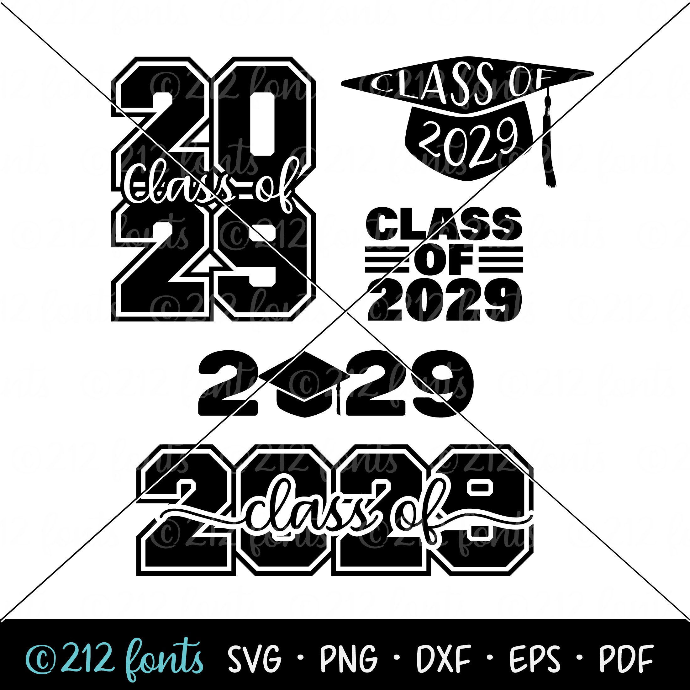 Class of 2029 Graduation Clip Art, SVG (digital Download - Png, Dxf ...
