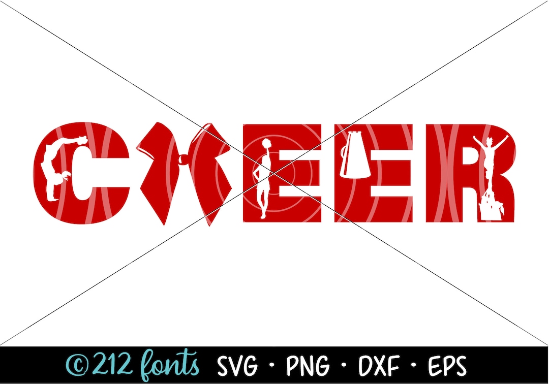 Cheer Word Art SVG Cheerleader PNG Cheer Graphics - Etsy