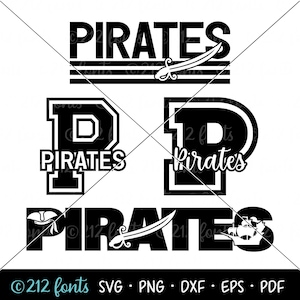 Pirates Mascot SVG Graphics Pack: School Team Art (digital Download) - Etsy