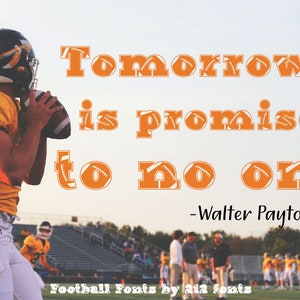 Football Slab Font, Layered Outline Font, College Font, Football Jersey ...