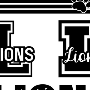 Lions Mascot SVG Pack: School Team Graphics (digital Files) - Etsy