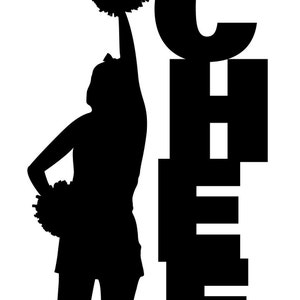 Cheerleading Word Art SVG, Cheerleader PNG Jpg Eps, Cheer Graphics ...