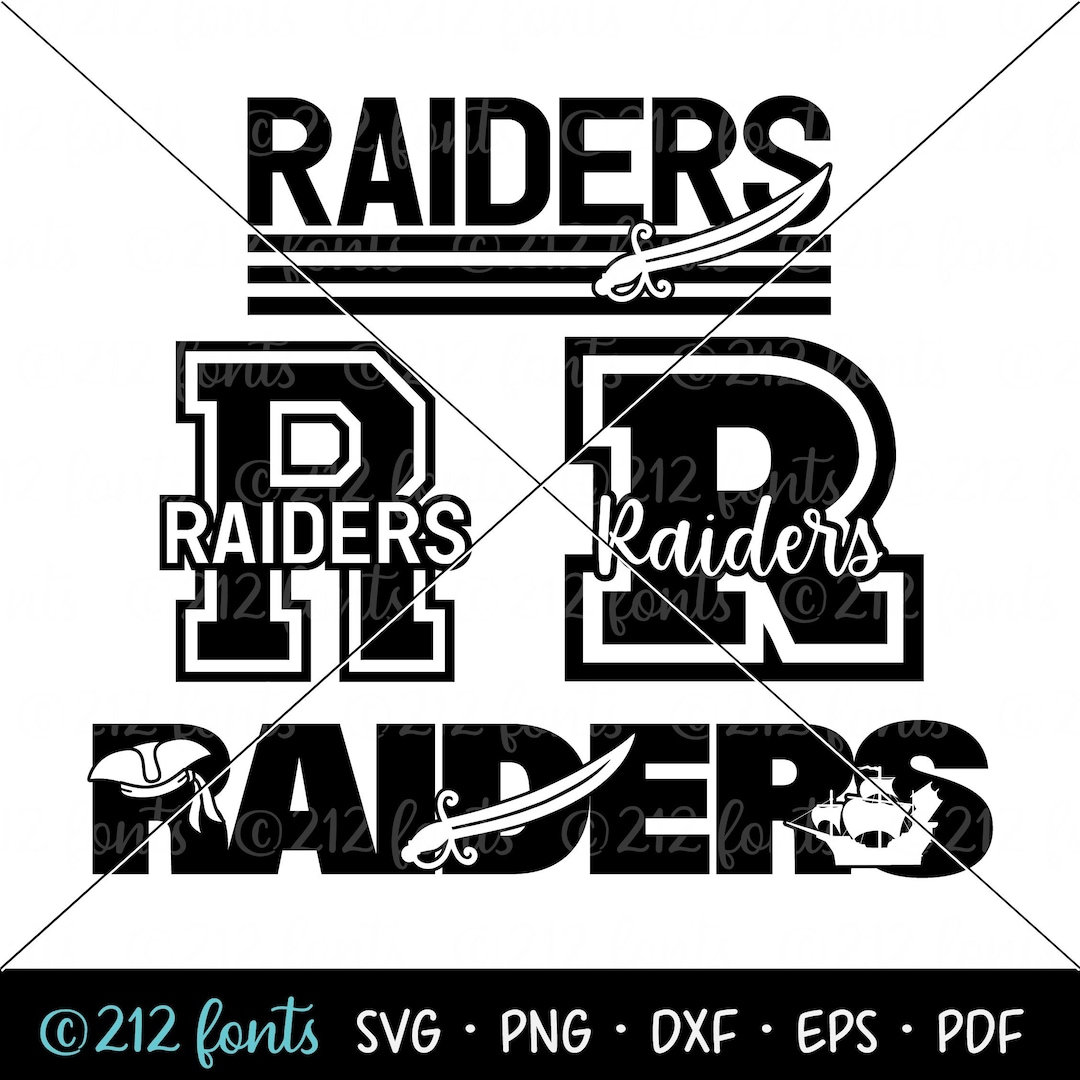 Raiders Mascot SVG Graphics Pack, Raiders School Png, School Mascot Art ...