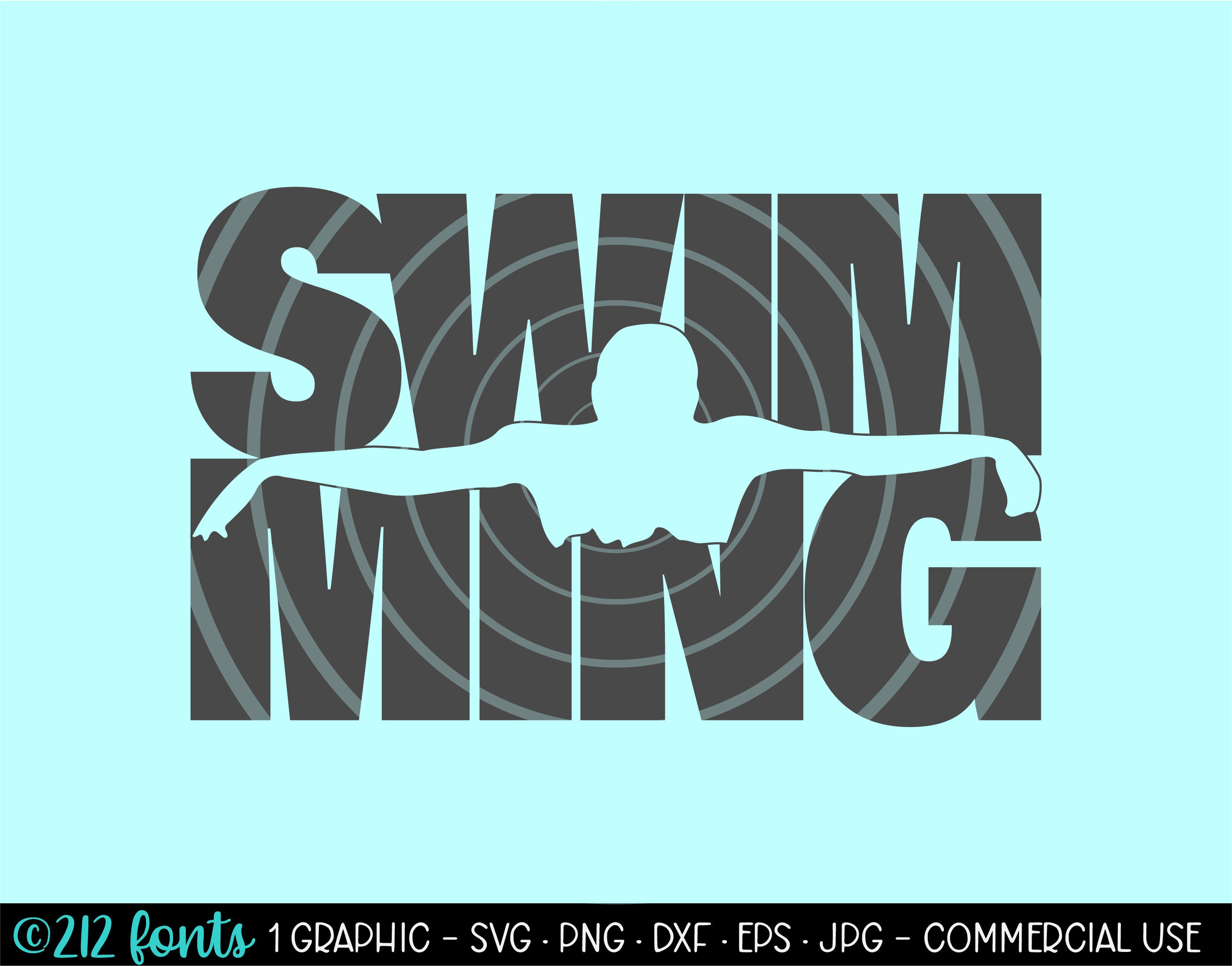 Swimming Silhouette Clip Art Swimmer Png Jpg Svg Format | Etsy Canada