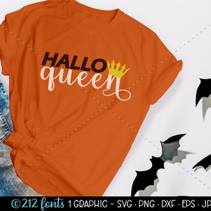 Halloqueen SVG, Halloween Queen Png Dxf & Eps, Digital Halloween Queen ...