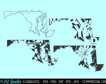 Maryland State Outline Svg - Etsy