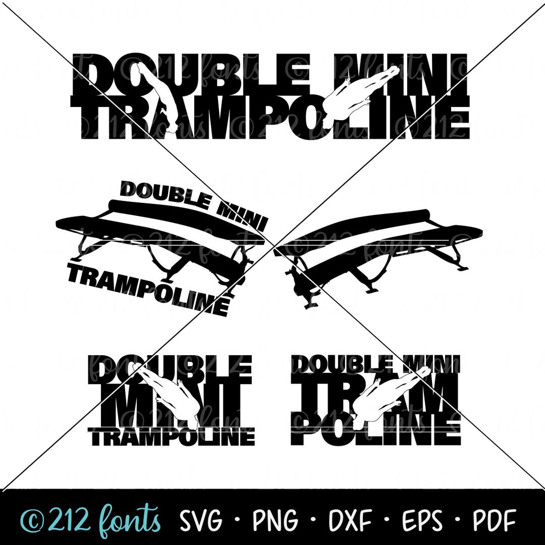Double Mini Trampoline SVG: Tumbler Coach Gymnast Gift (digital ...