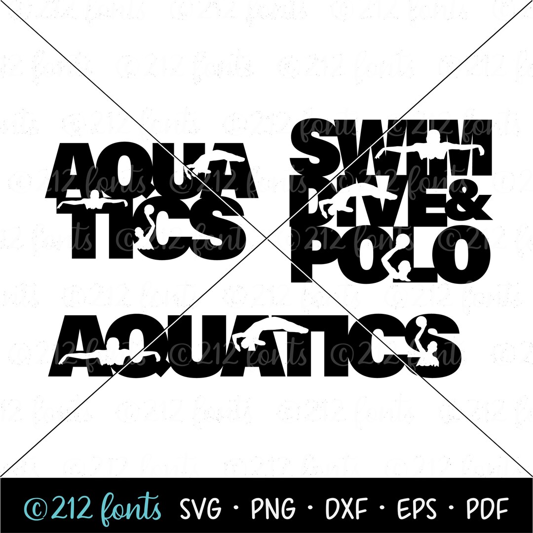 Aquatics Club Silhouette Clip Art, Swim Png, Jpg Svg Format, Digital ...